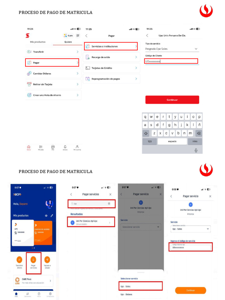 Manual Pago de La Matrícula UPC 202501 | PDF