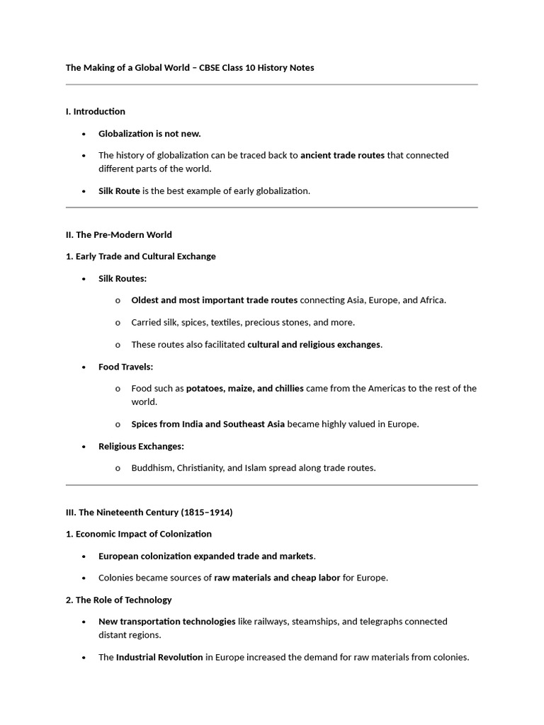 History Global World | PDF | Globalization | Trade