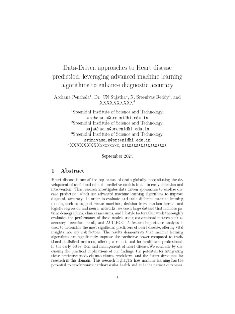Heart Disease Prediction | PDF | Support Vector Machine | Machine Learning