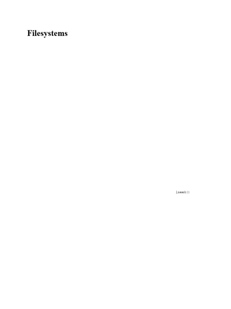 Overview of Linux Filesystems | PDF | File System | Computer File