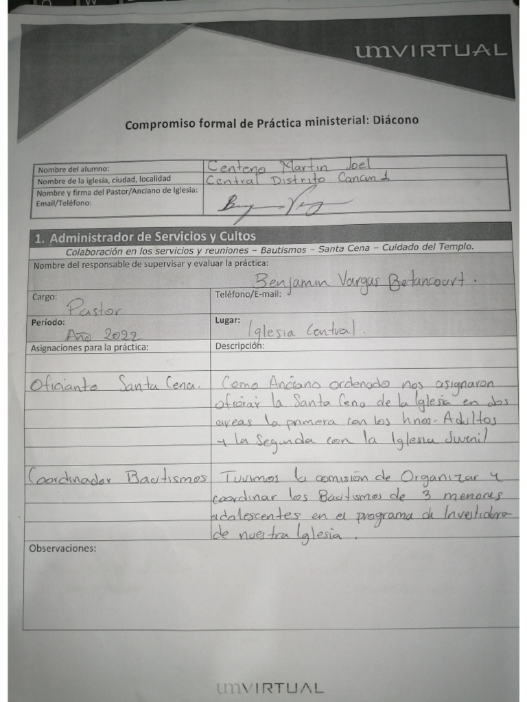 Hoja de Reporte de Actividad | PDF