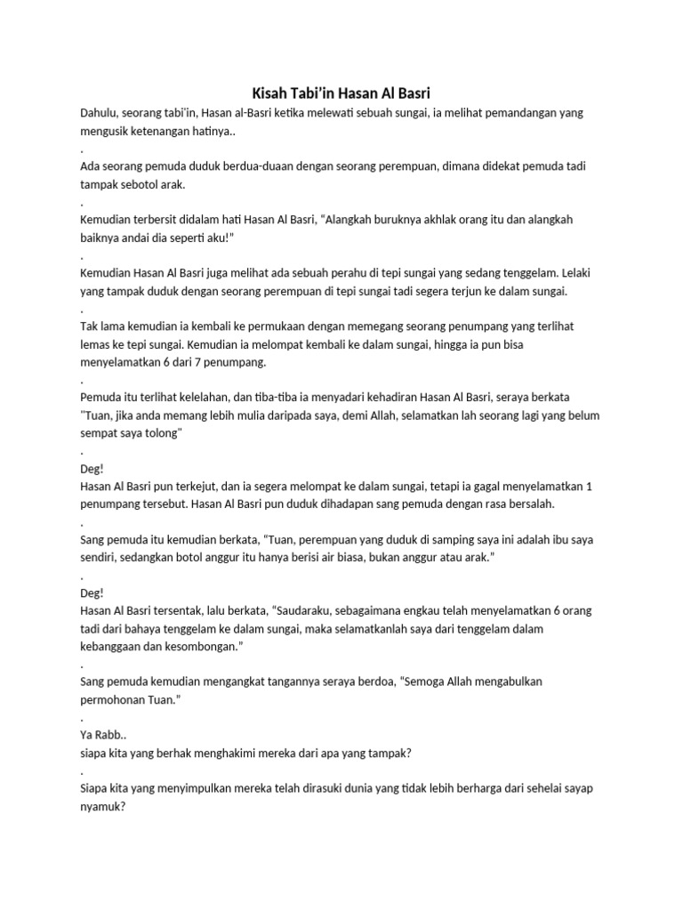 Pelajaran dari Hasan Al Basri | PDF