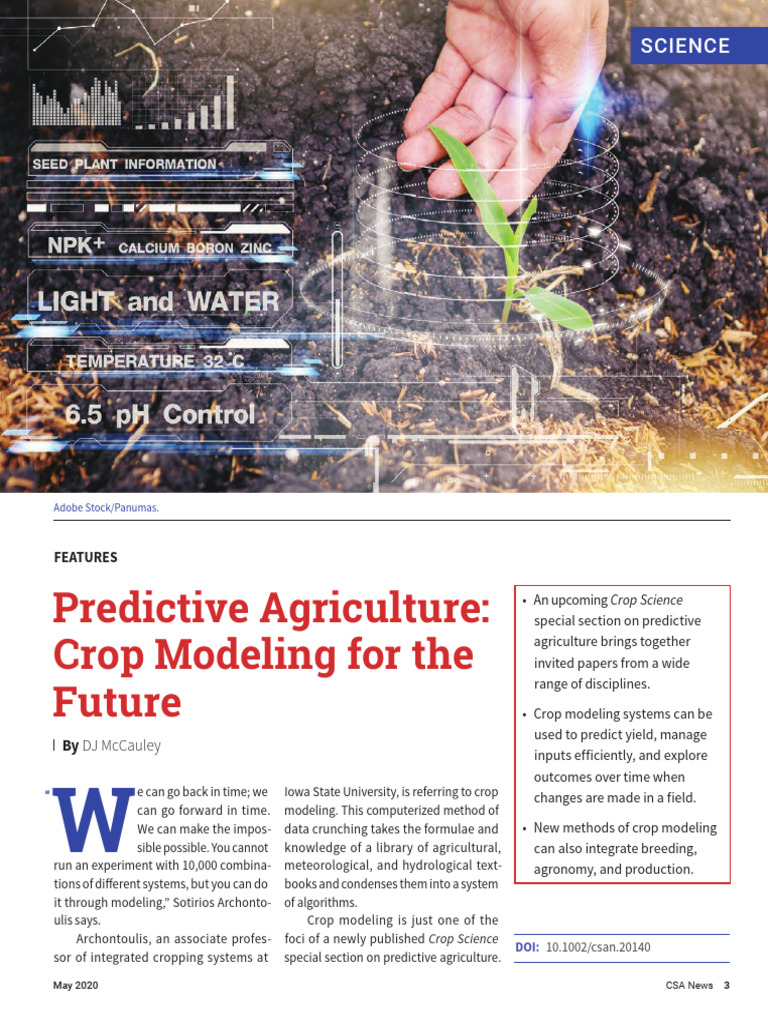 Predictive Agriculture - Crop Modeling For The Future | PDF | Prediction | Plant Breeding