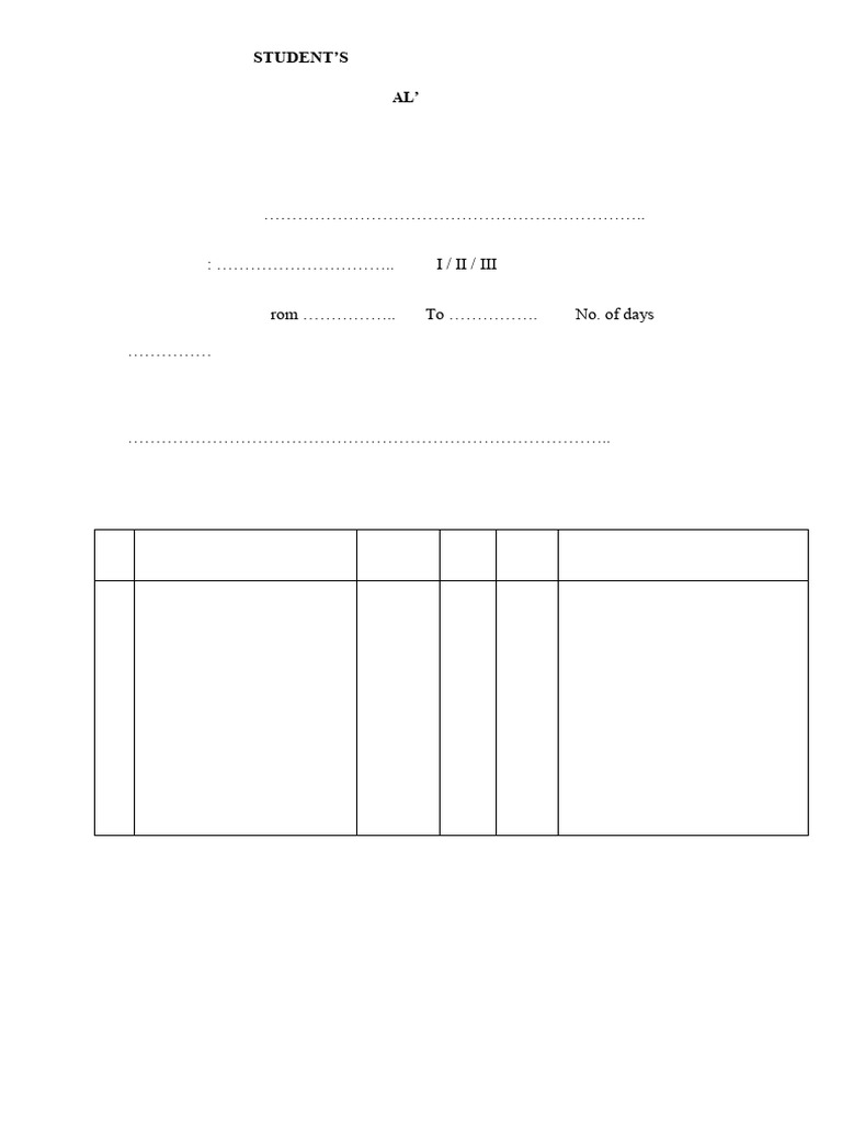 WCC Leave Form | PDF