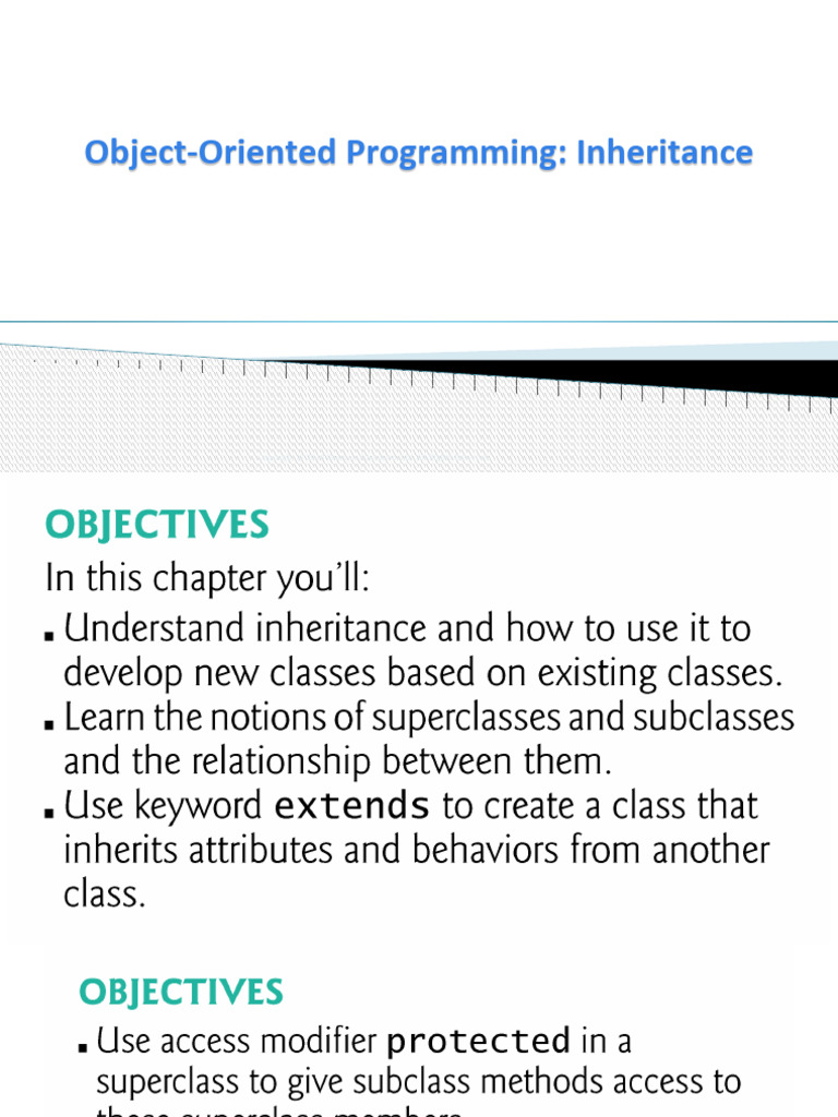 Inheritance Pdf Inheritance Object Oriented Programming Class