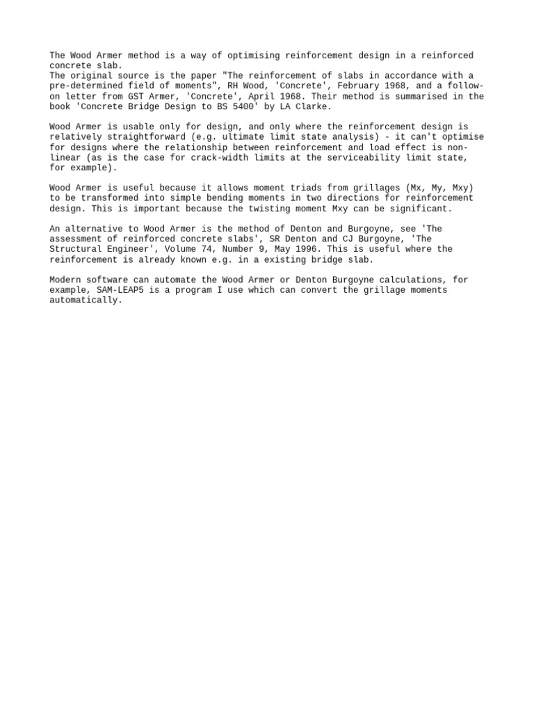 Plate Design by Wood-Armer & Denton-Burgoyne | PDF