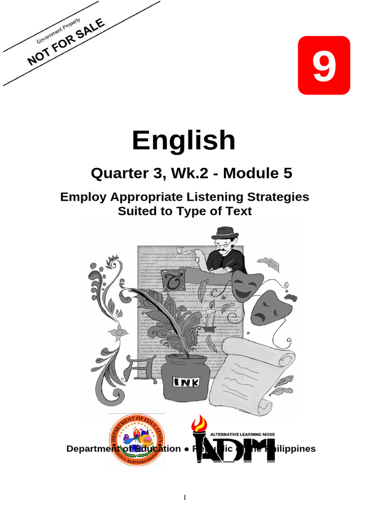 English9 - q3 - Mod5 - Employ Appropriate Listening Strategies Suited To Type of Text - v4 | PDF ...