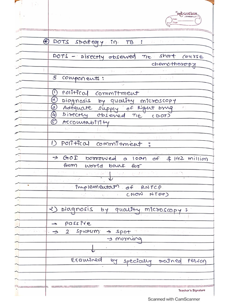 DOTS Strategy in TB | PDF