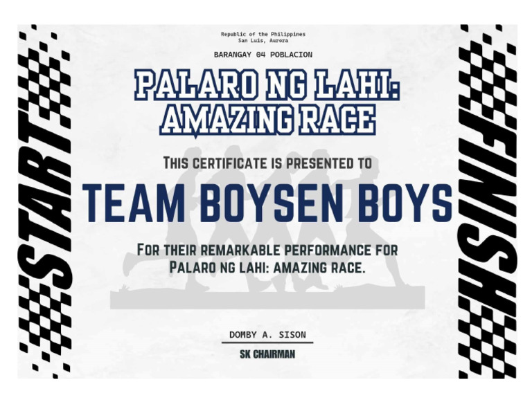 Palaro NG Lahi Certificates | PDF