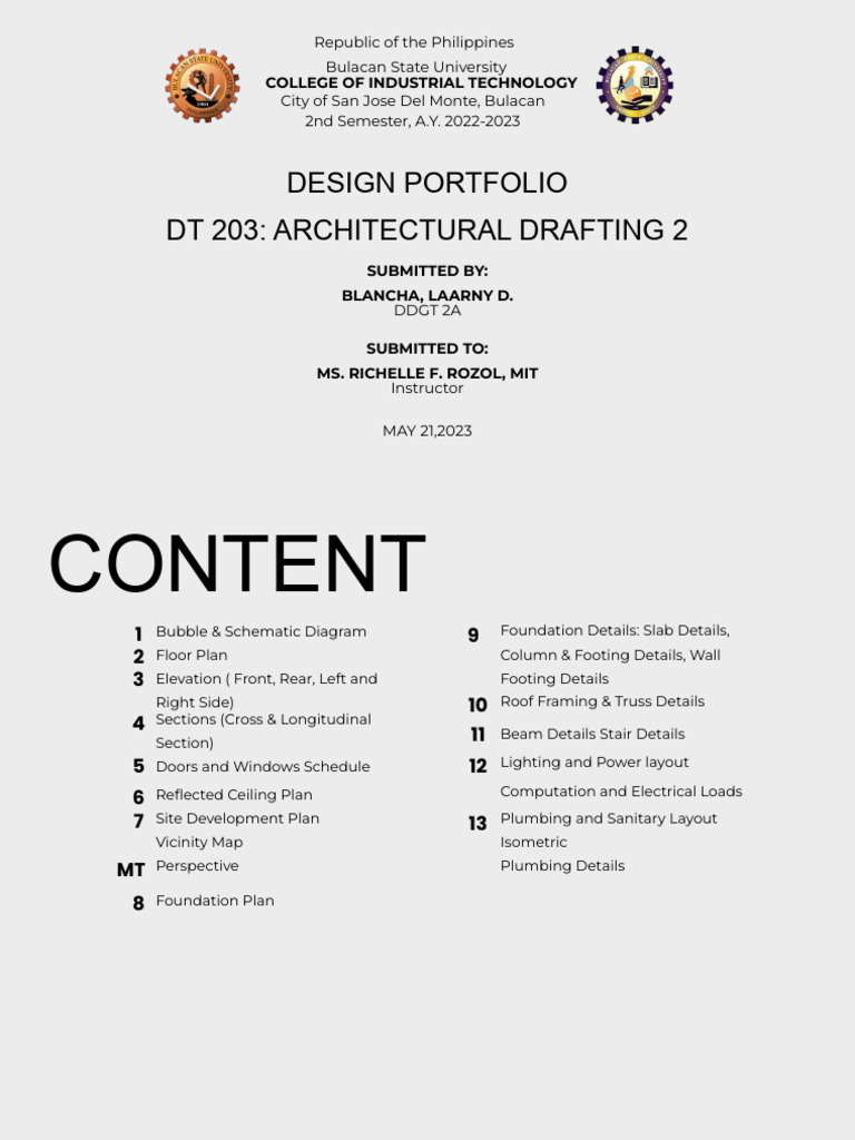 Sample Working Drawing | PDF