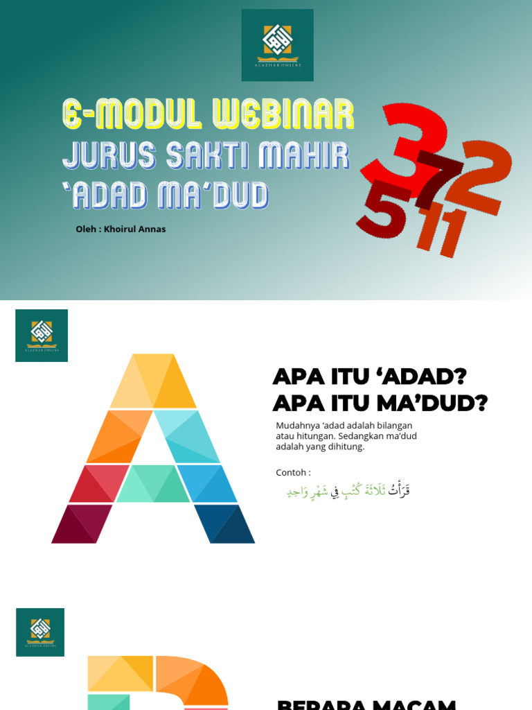 E-Modul Webinar 'Adad Ma'dud | PDF