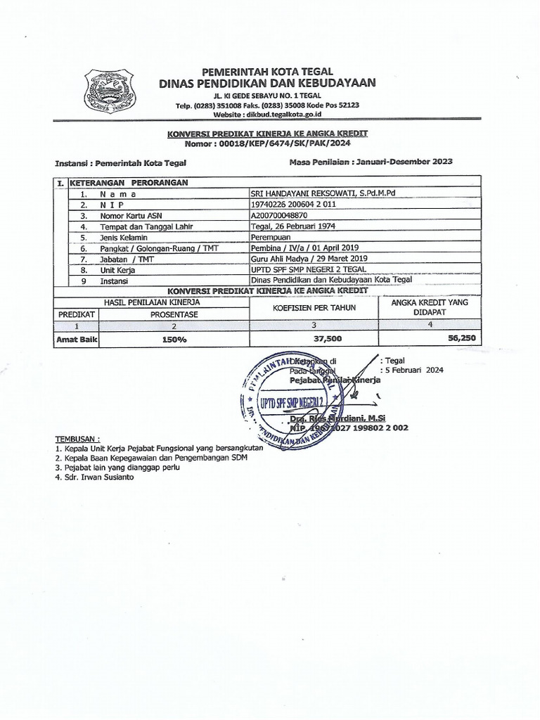 Konversi PAK Baru Yani | PDF