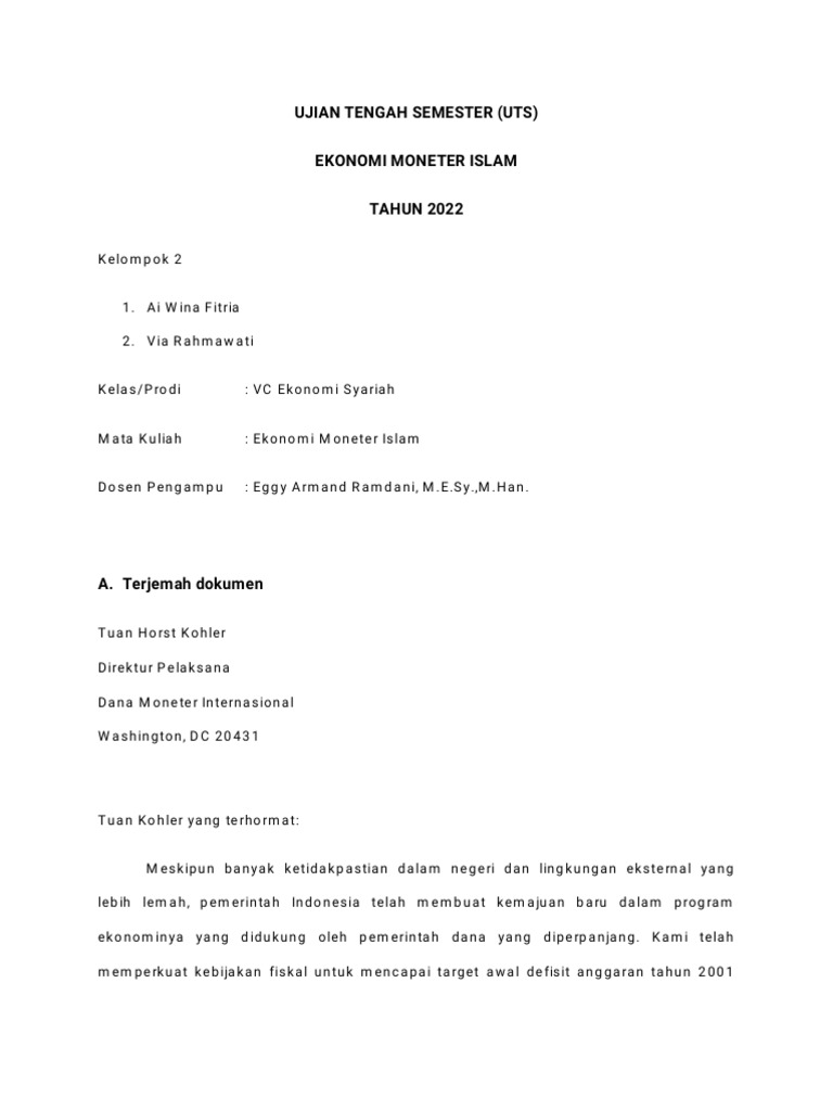 UTS Ai Wina Fitria & Via Rahmawati-VC Esy-EMI | PDF | Religious ...