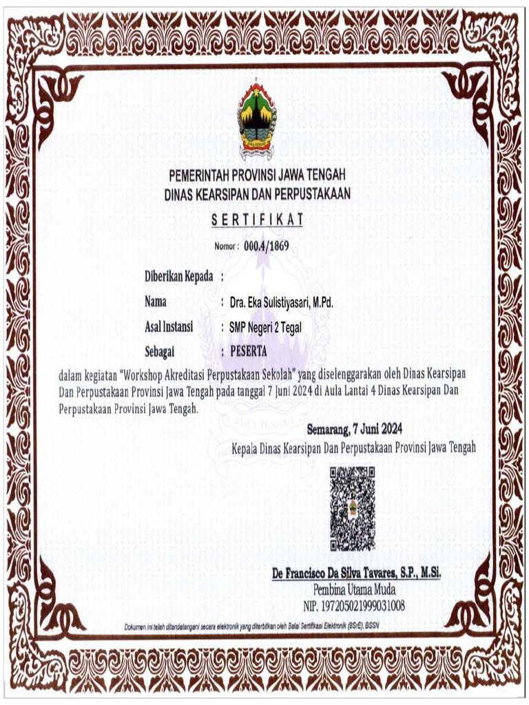 Sertifikat Bu Eka | PDF