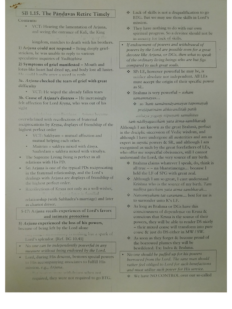 SB 1.15. The Pandavas Retire Timely | PDF