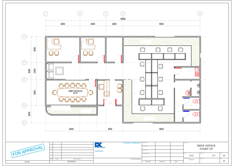 Rencana Layout Start Up Mine Office | PDF