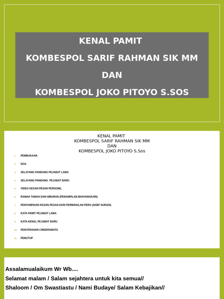 Kenal Pamit | PDF