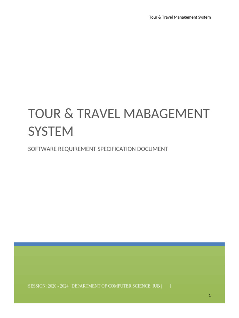 3. SRS Tour & Travel Management System 2 | PDF | Websites | Login