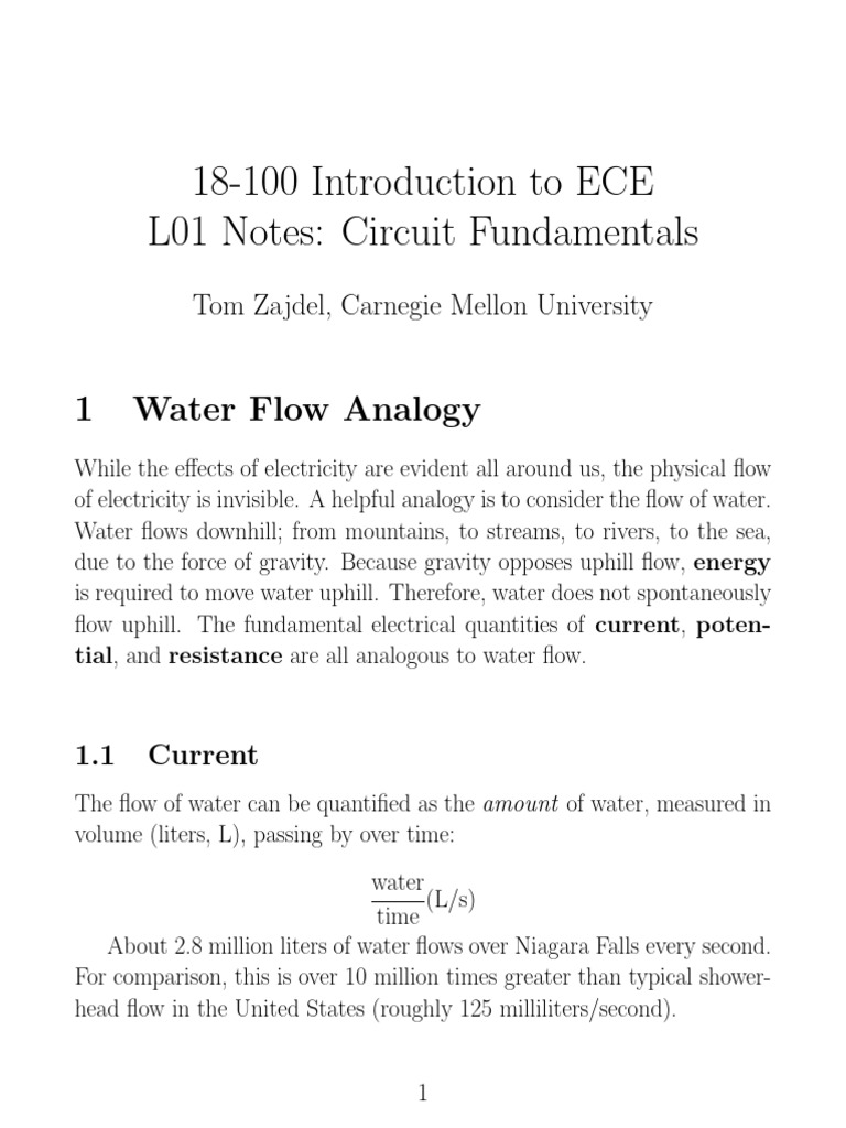 N01_CircuitFundamentals | PDF | Voltage | Electrical Network