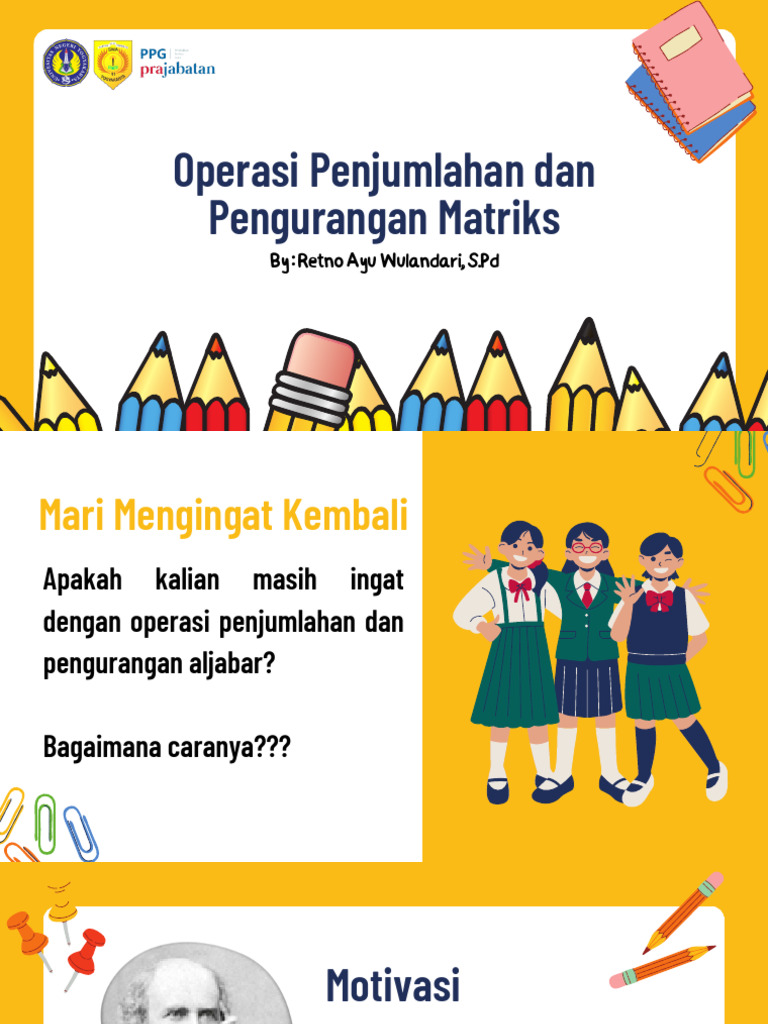 Operasi Penjumlahan Dan Pengurangan Matriks | PDF