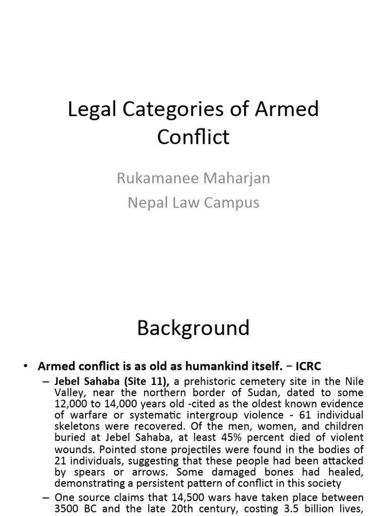 Unit 2 - Legal Categories of Armed Conflict | PDF | Military Occupation | Al Qaeda