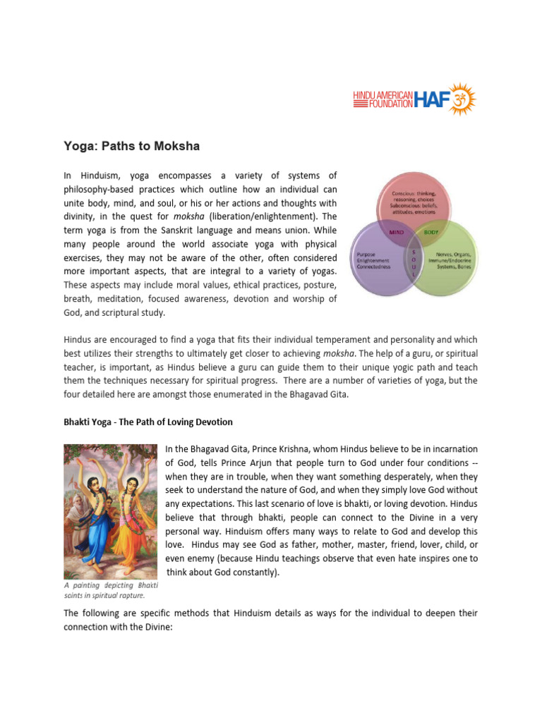 Yogas Paths To Moksha 3.0 | PDF | Yoga | Bhakti