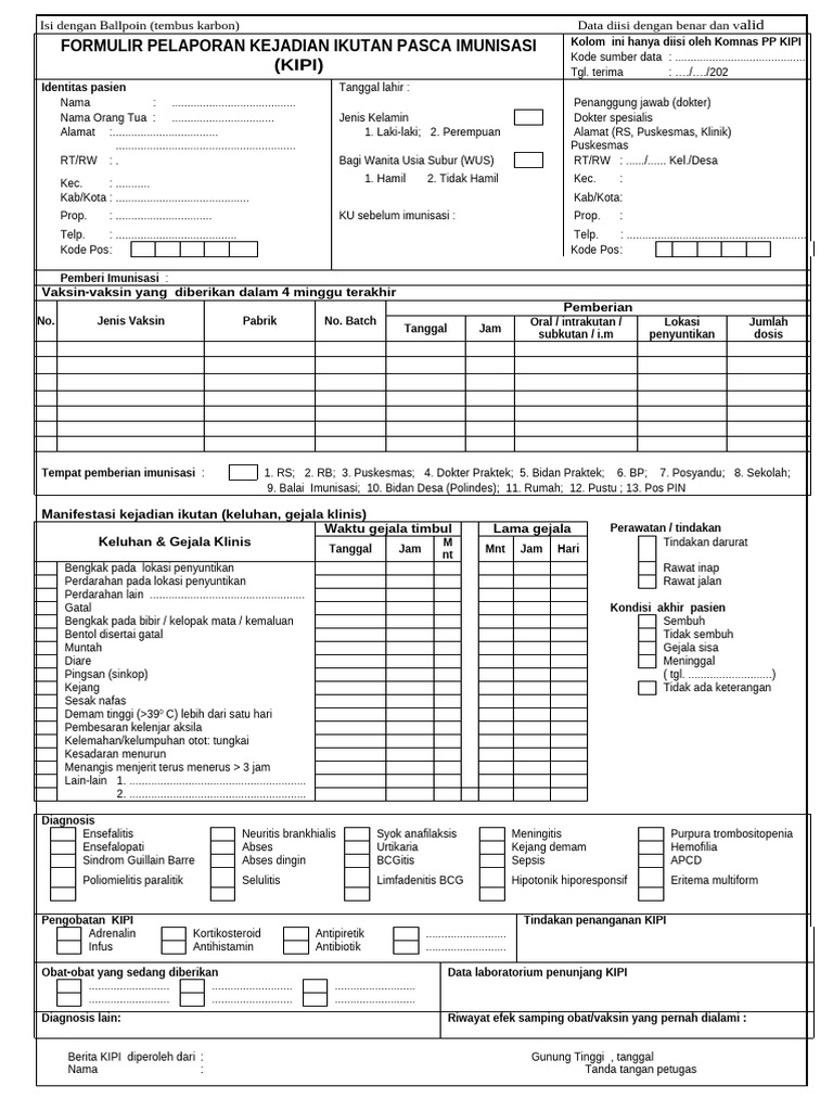 Form KIPI Serius (SAE) Benar | PDF