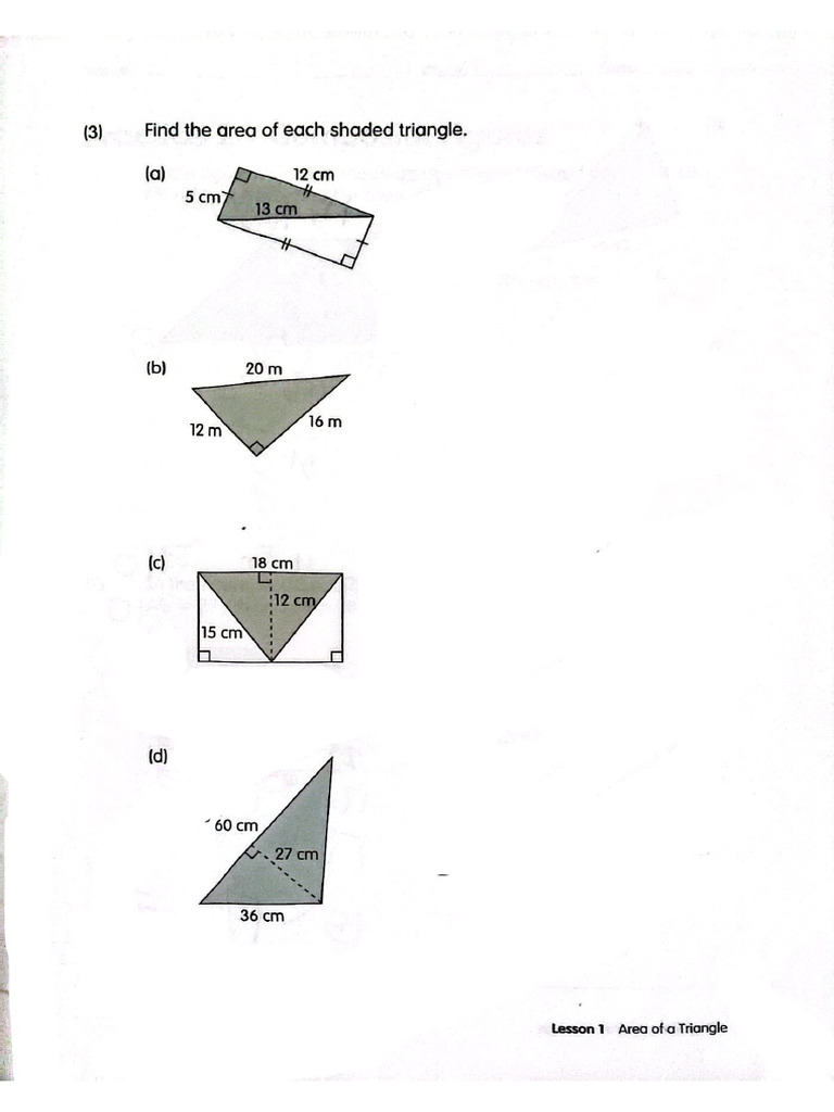 Luas Segitiga Area of Triangle | PDF