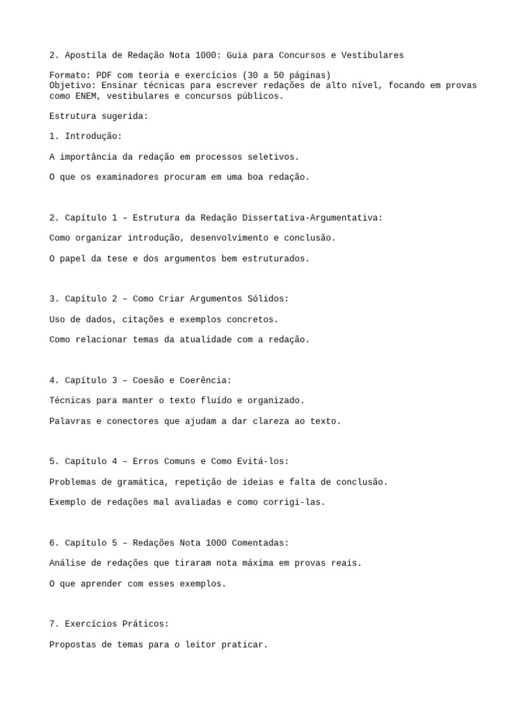 Guia de Redação Nota 1000 para Provas | PDF