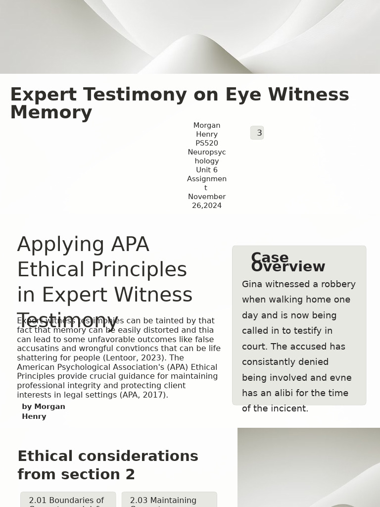 Applying-APA-Ethical-Principles-in-Expert-Witness-Testimony | PDF ...