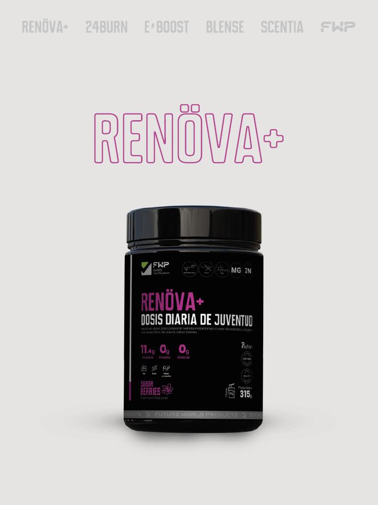 Colágeno RENÖVA+: Beneficios y Precio | PDF | Antioxidante | Vitamina
