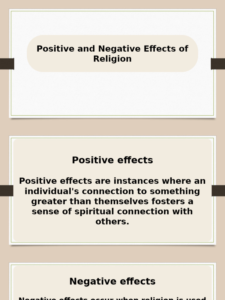 Religion's Dual Impact | PDF