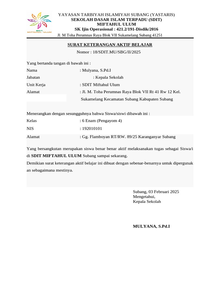 Surak Aktif Belajar Alwi | PDF