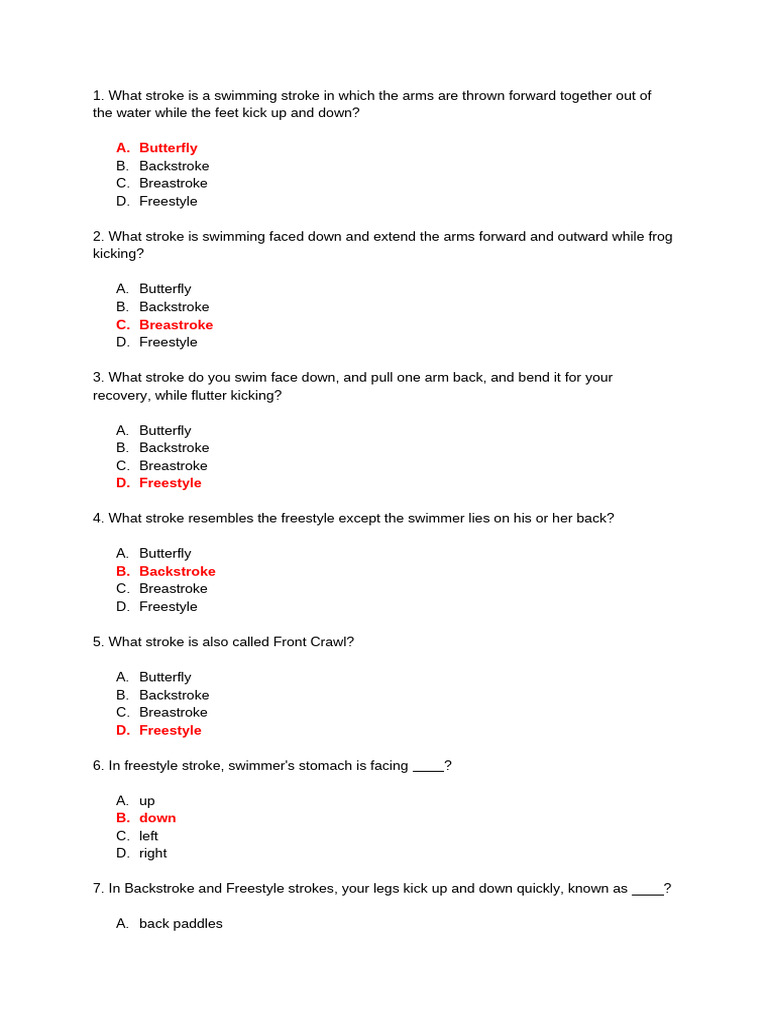 Types of Strokes Quiz | PDF