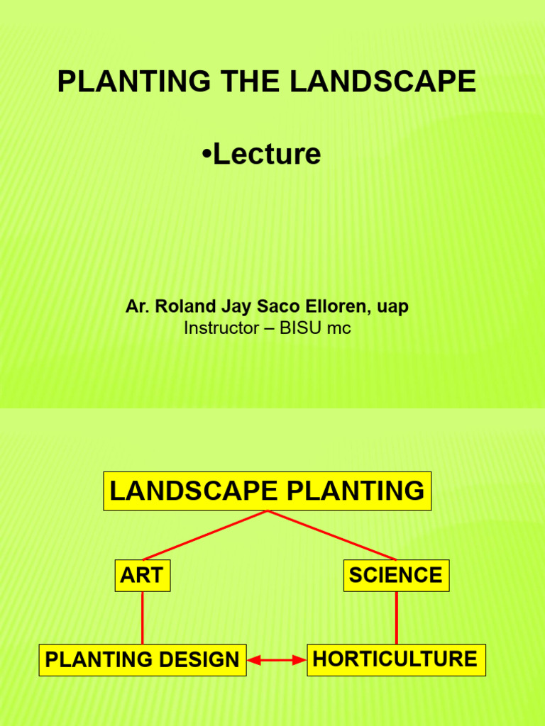 PLANNING 1 - LANDSCAPING | PDF | Gardens | Symmetry