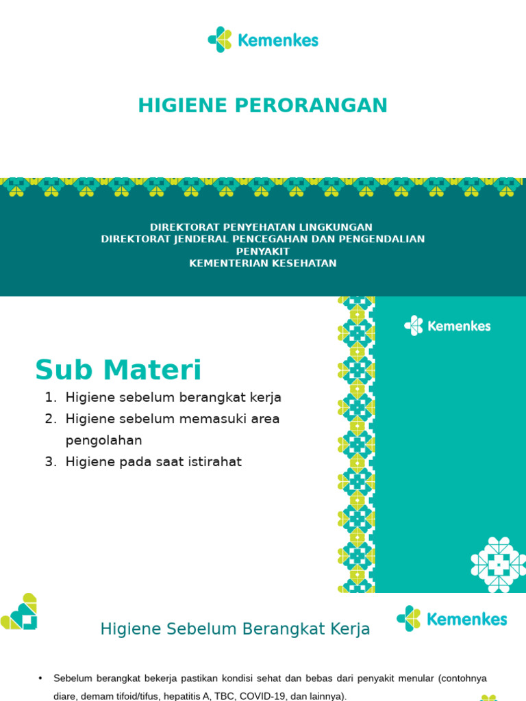 Modul 5 Higiene Perorangan Penjamah Pangan Pdf