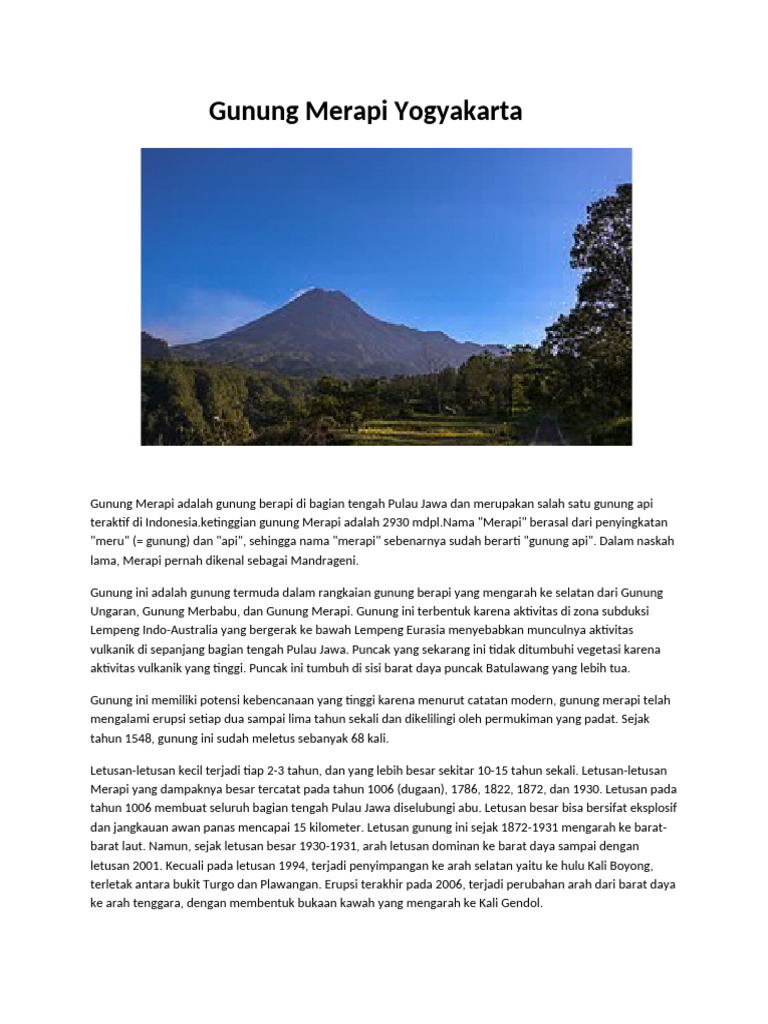 Gunung Merapi | PDF