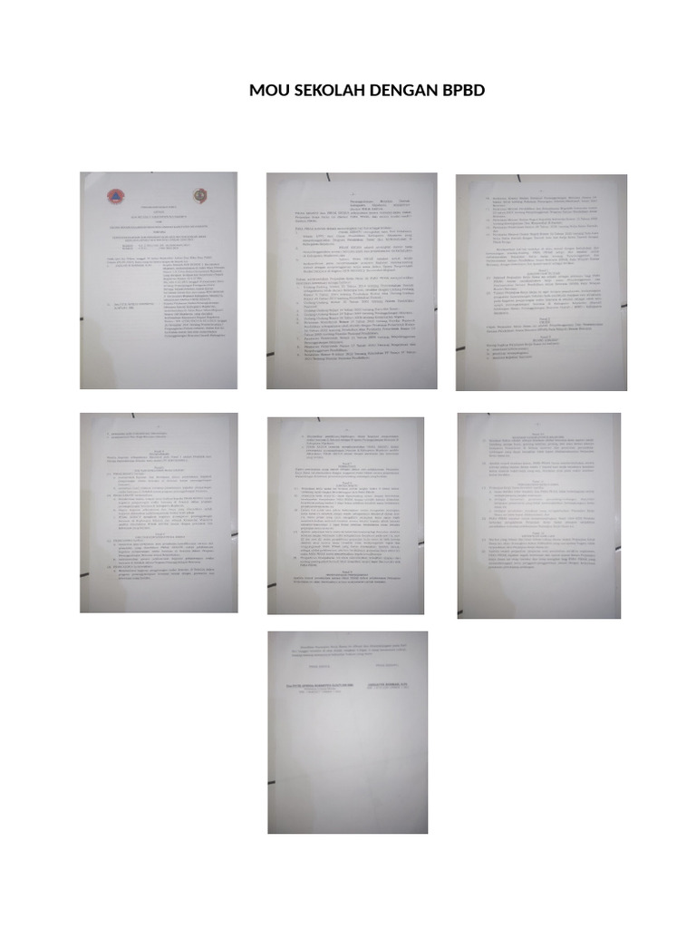 Mou Sekolah Dengan BPBD | PDF