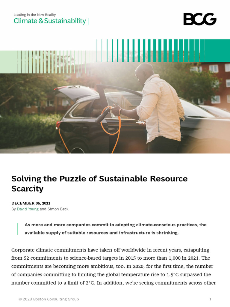 How To Tackle Resource Scarcity | PDF | Recycling | Sustainability
