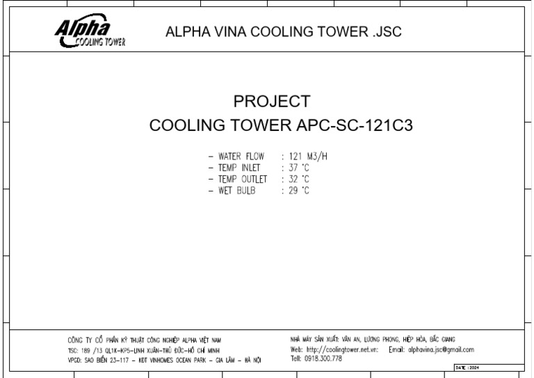 Alpha: Project Cooling Tower Apc-Sc-121C3 | PDF