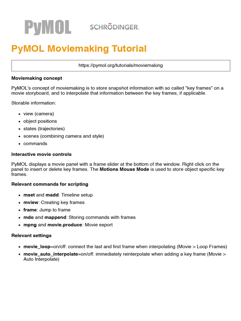 PyMOL Moviemaking Tutorial Guide | PDF | Protein Data Bank | Proteins