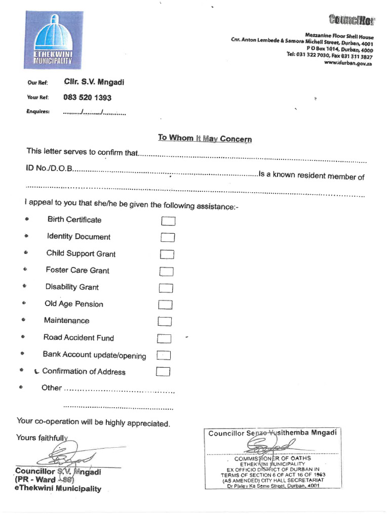Proof of Residence | PDF