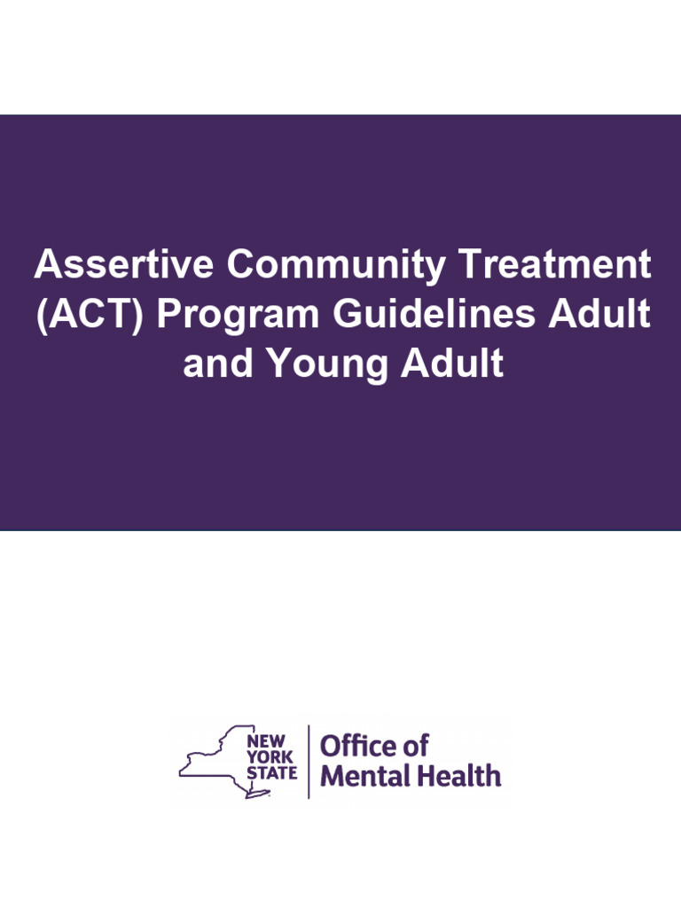 ACT Guidelines for Mental Health Teams | PDF | Psychotherapy | Mental ...