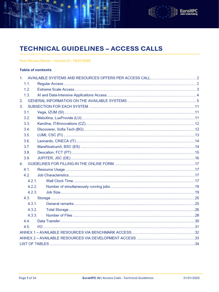 Technical Guidelines All Calls FINAL | PDF | Graphics Processing Unit | Multi Core Processor