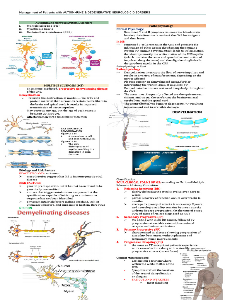 Autoimmune Neurologic Disorder Management | PDF | Multiple Sclerosis ...