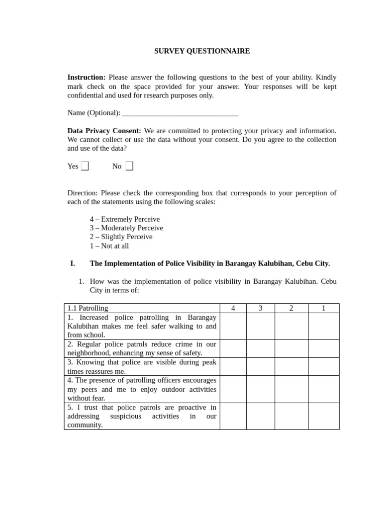 Student Safety Perception Survey | PDF | Police | Securities