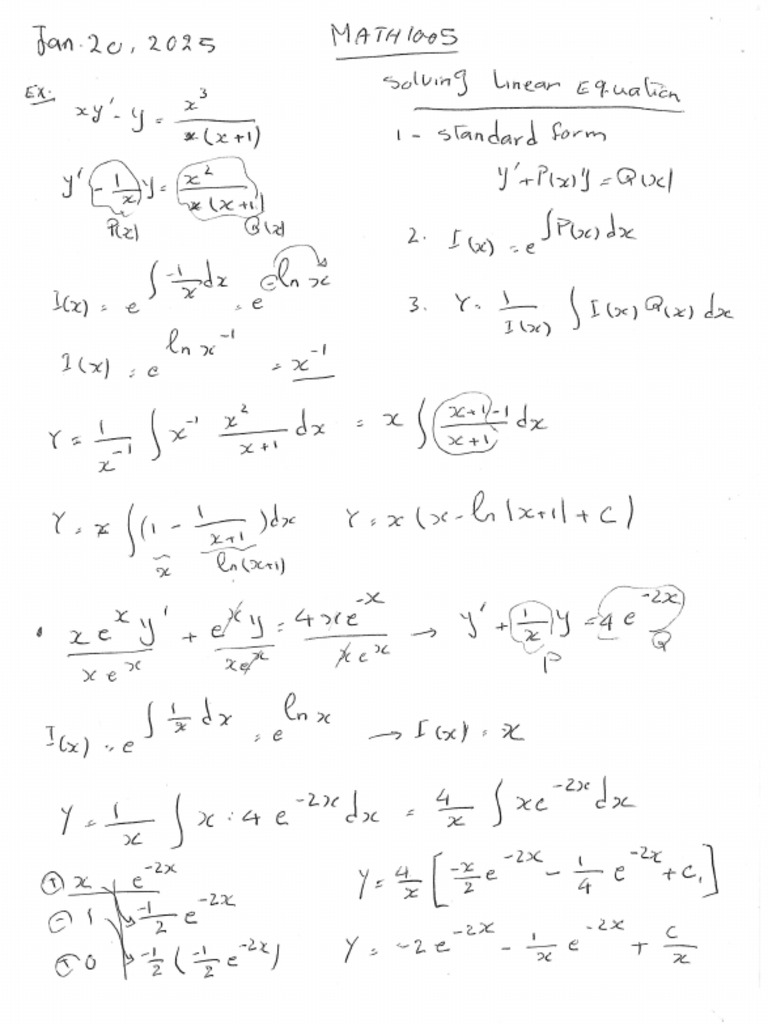 Differential equations notes 3 | PDF