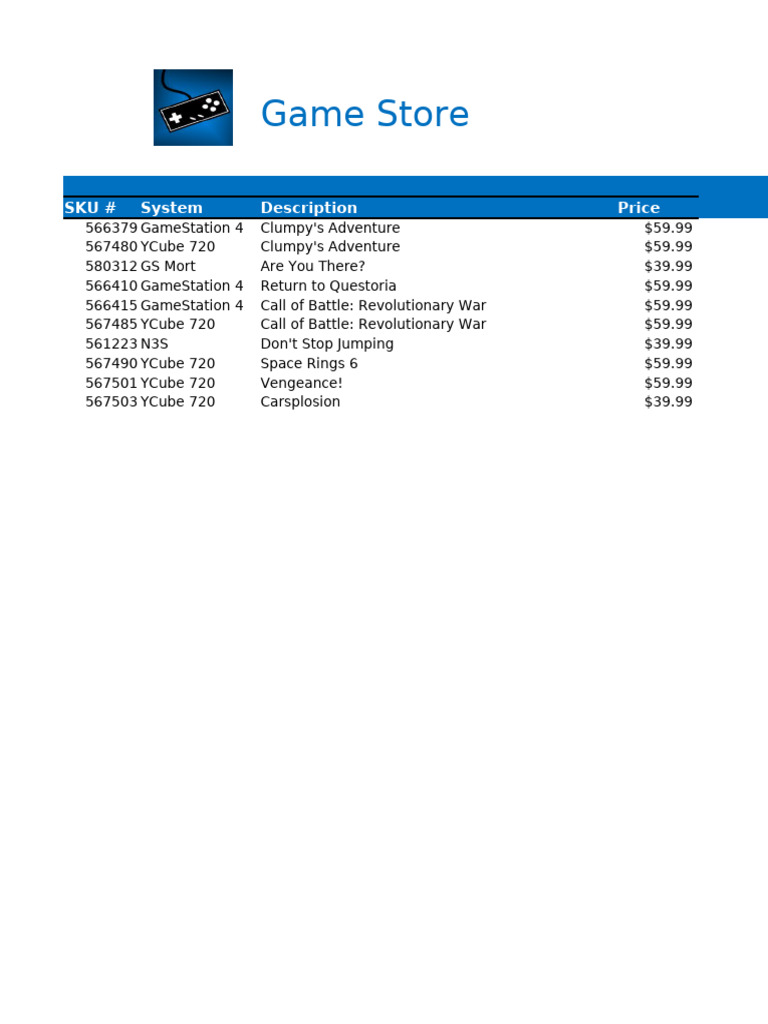 Project01_GameStore | PDF