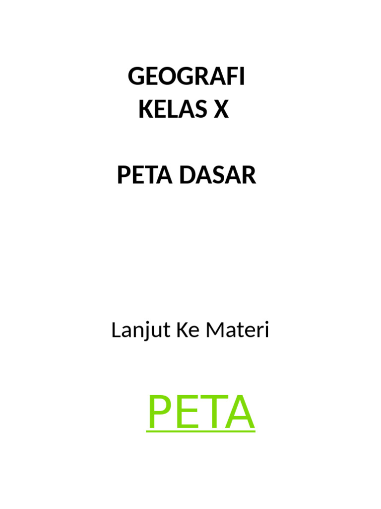 PETA DASAR -GEOGRAFI | PDF