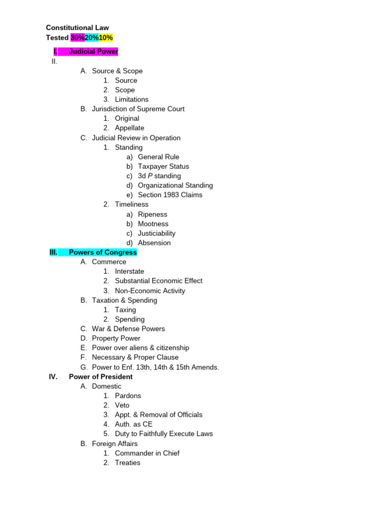 Constitutional Law | PDF | Due Process Clause | Commerce Clause